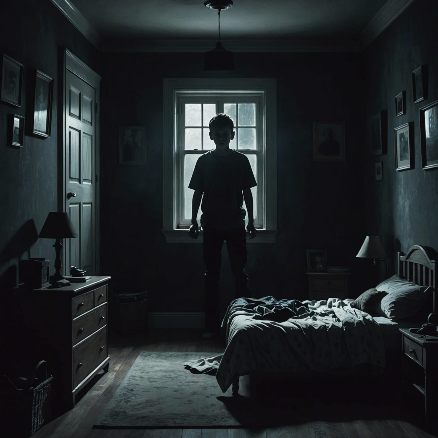 Mark woke up from a horrific nightmare and quickly sprung to his feet ...