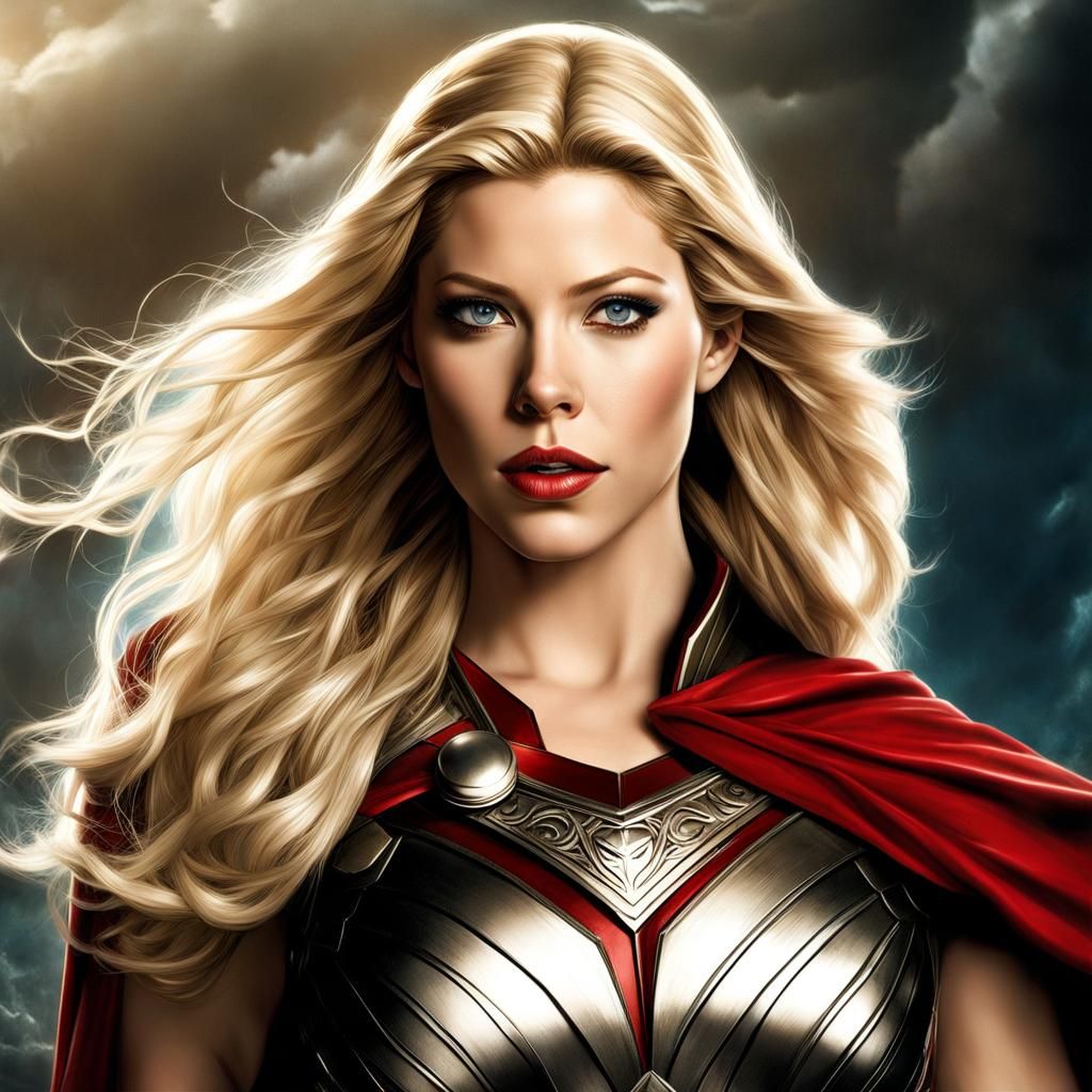 Katheryn Winnick as Lady Thor - AI Generated Artwork - NightCafe Creator