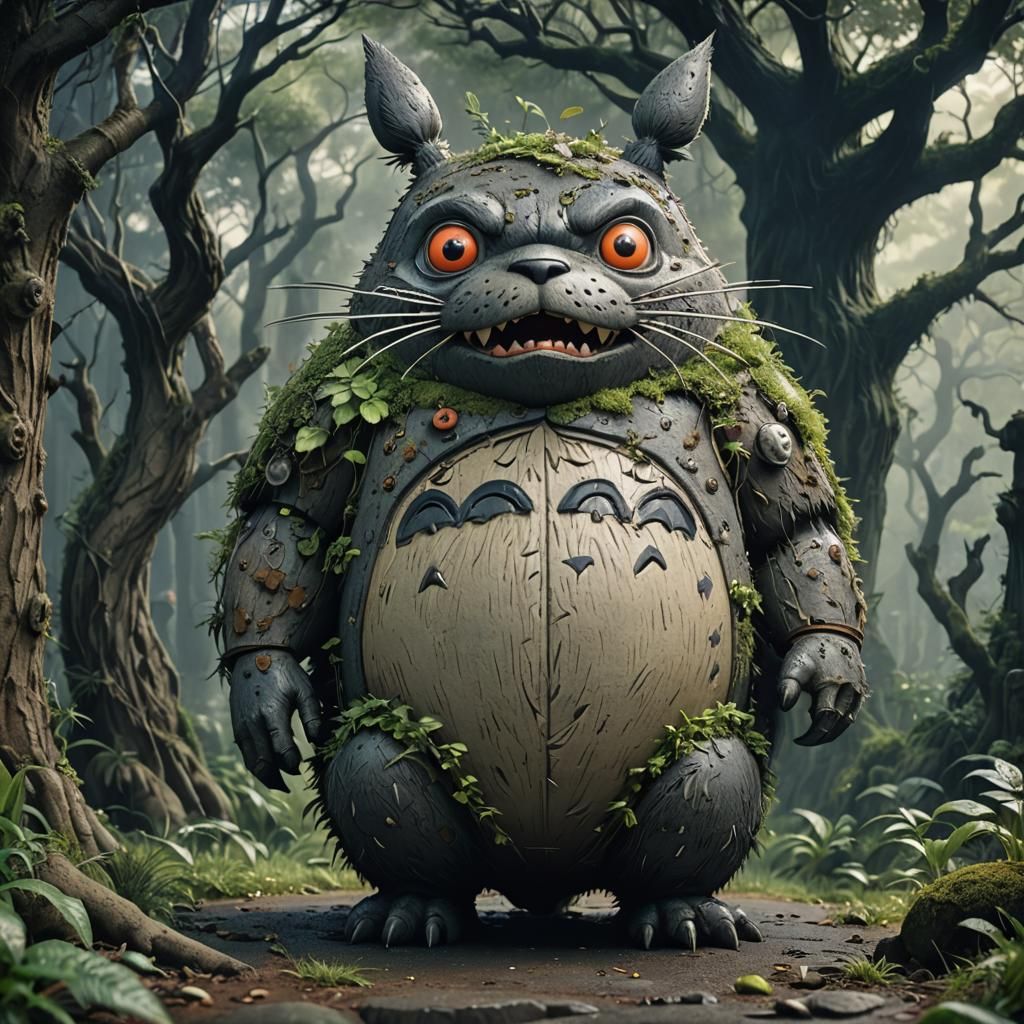 Scary Totoro. - AI Generated Artwork - NightCafe Creator
