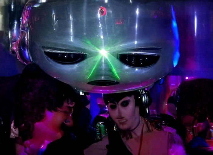 Alien and Robot Disco - AI Generated Artwork - NightCafe Creator