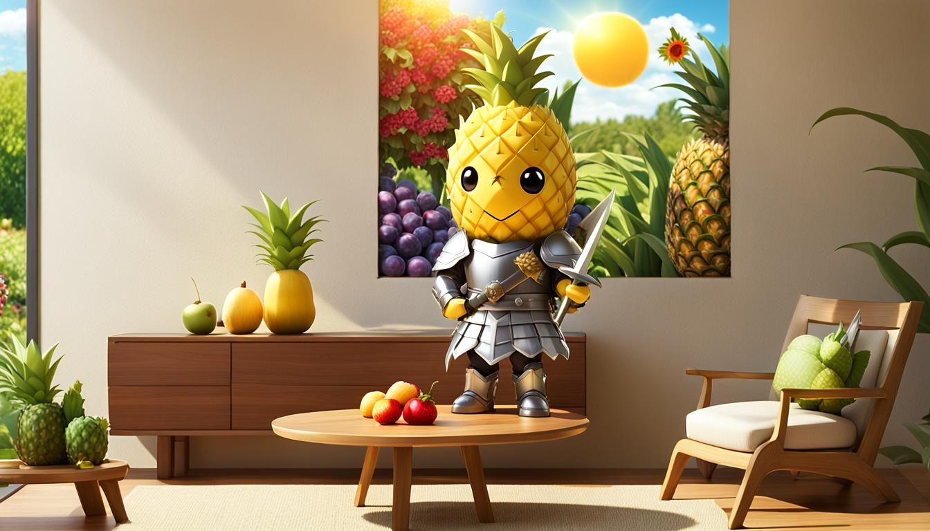 Chibi pineapple knight - AI Generated Artwork - NightCafe Creator
