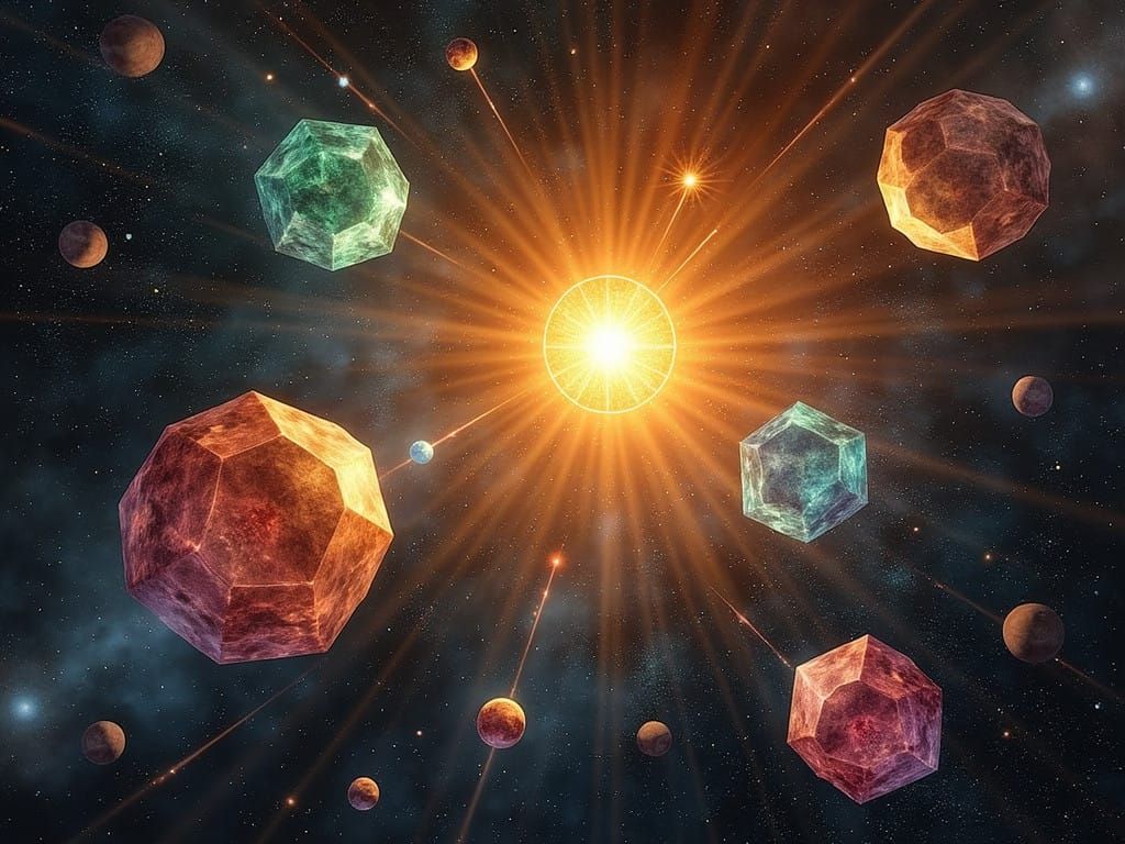 In an alternate Universe, Celestial dodecahedron shaped planets float ...