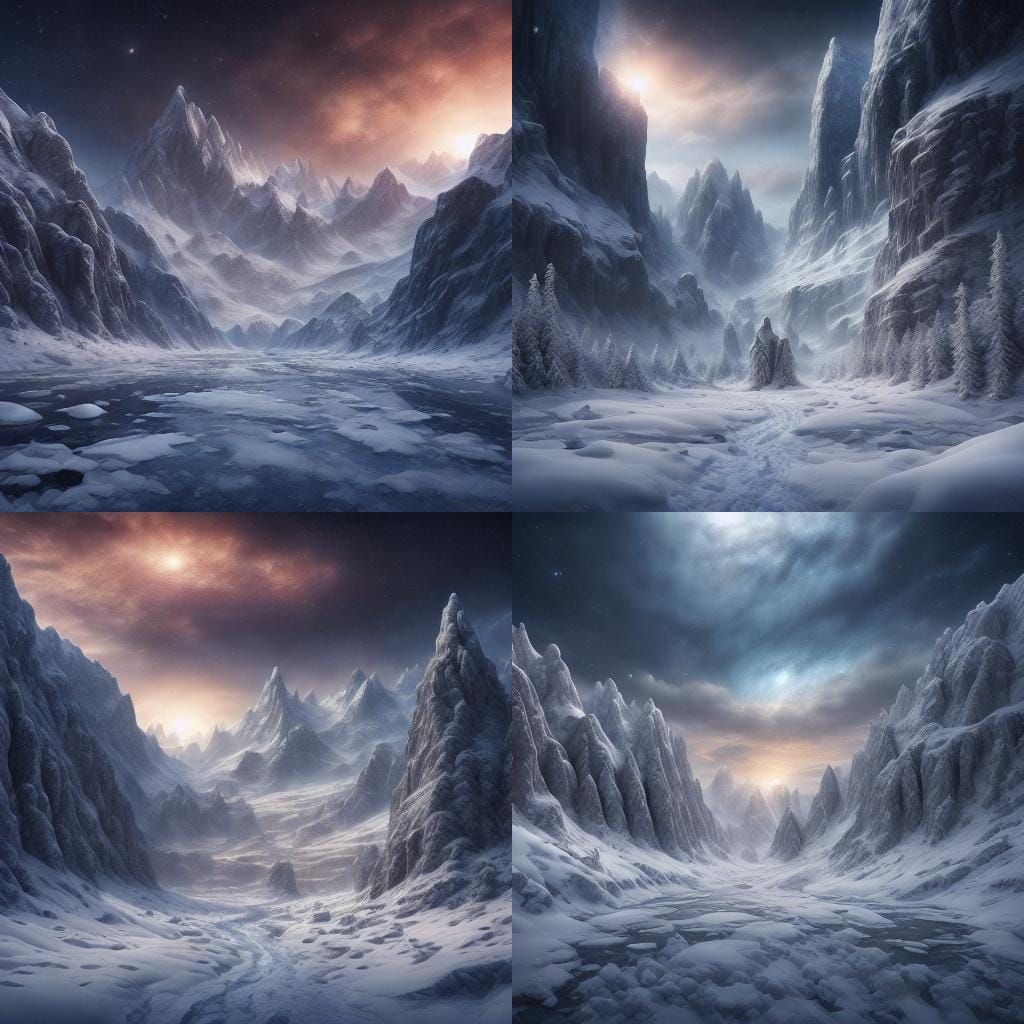 starry sky winter 7 - AI Generated Artwork - NightCafe Creator