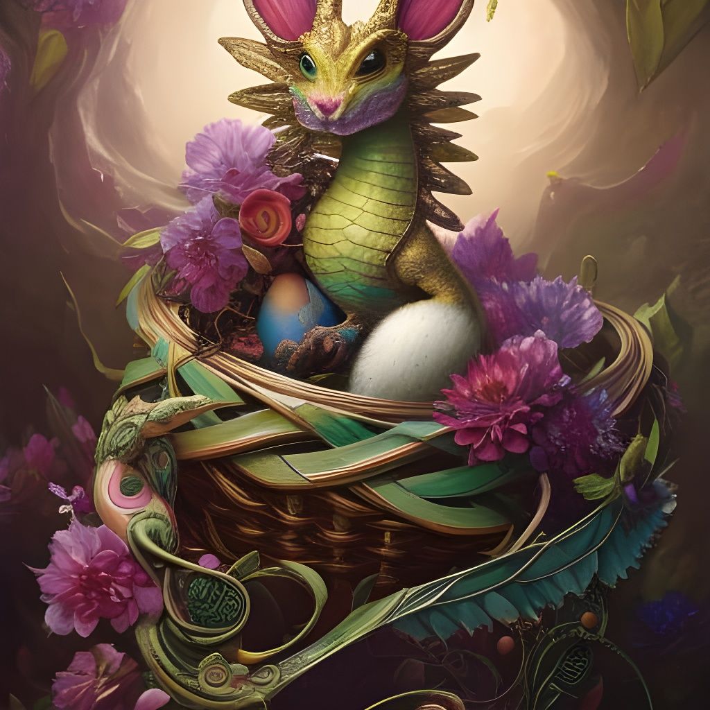 Easter Dragon - AI Generated Artwork - NightCafe Creator