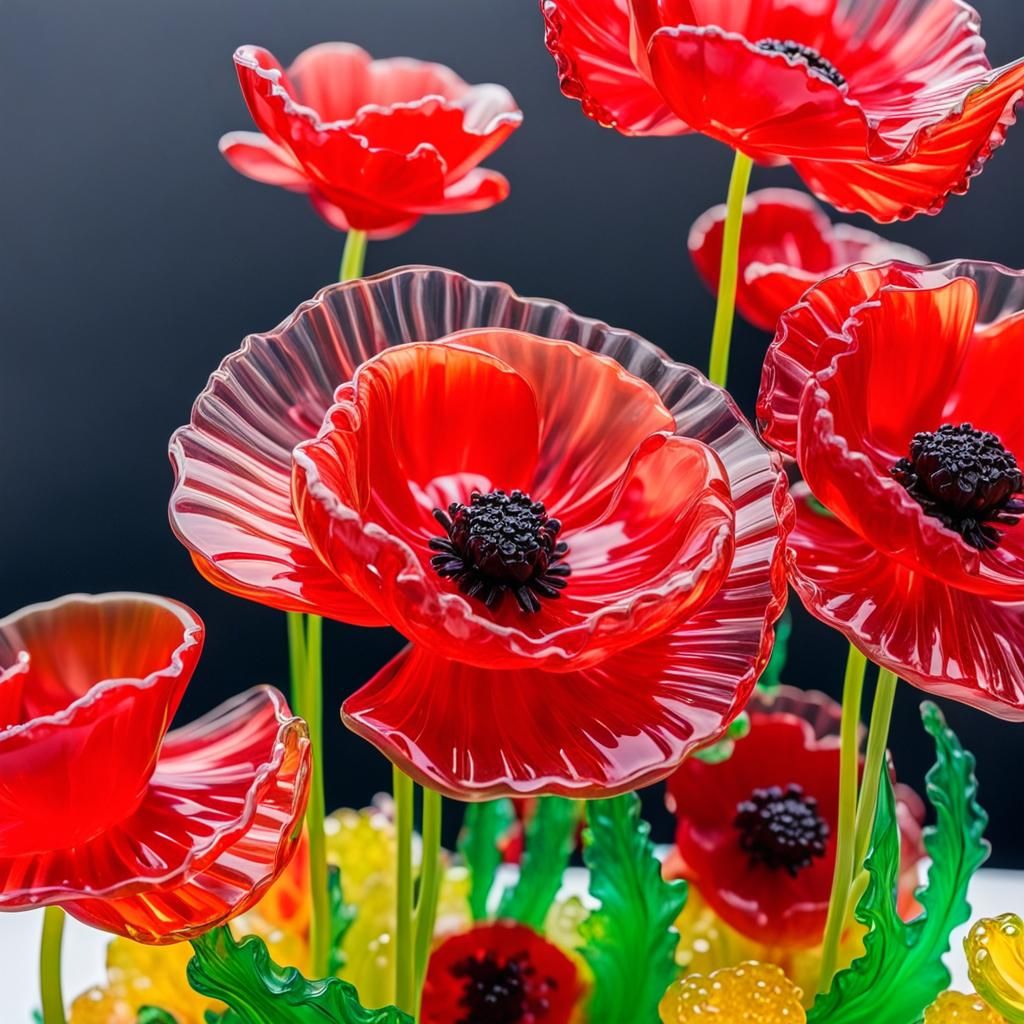 Jelly Poppies - AI Generated Artwork - NightCafe Creator