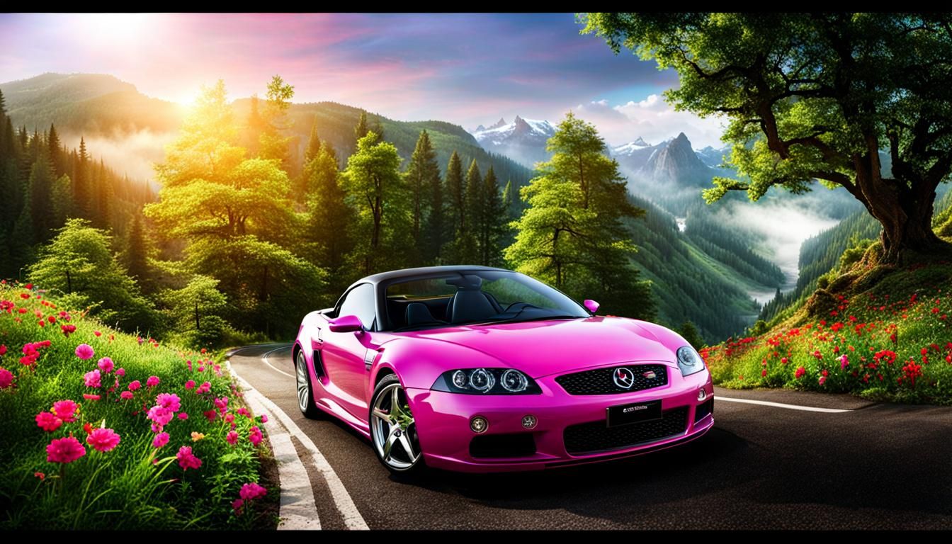 Pink Car - AI Generated Artwork - NightCafe Creator