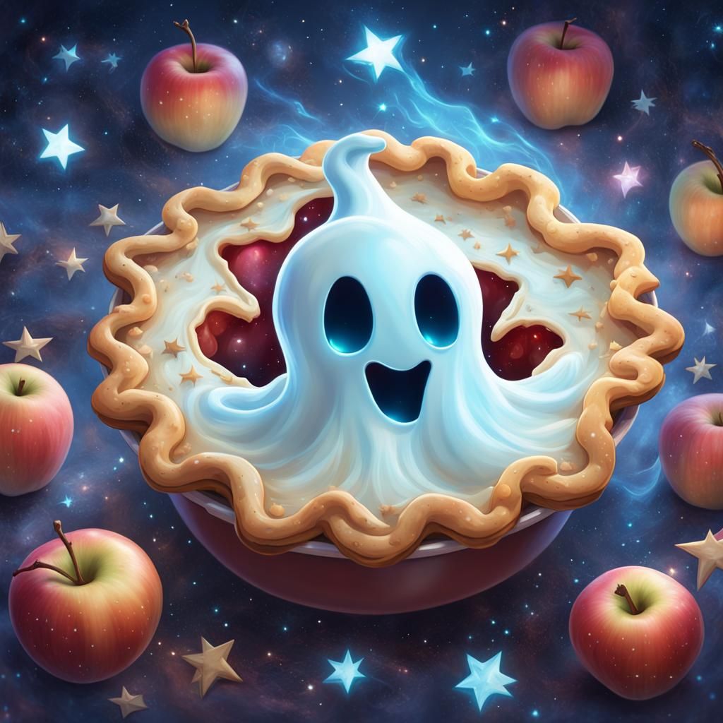 Cute ghost pie - AI Generated Artwork - NightCafe Creator