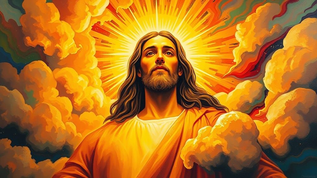Jesus Radiates Serenity as the Universe's Savior i... - AI Art