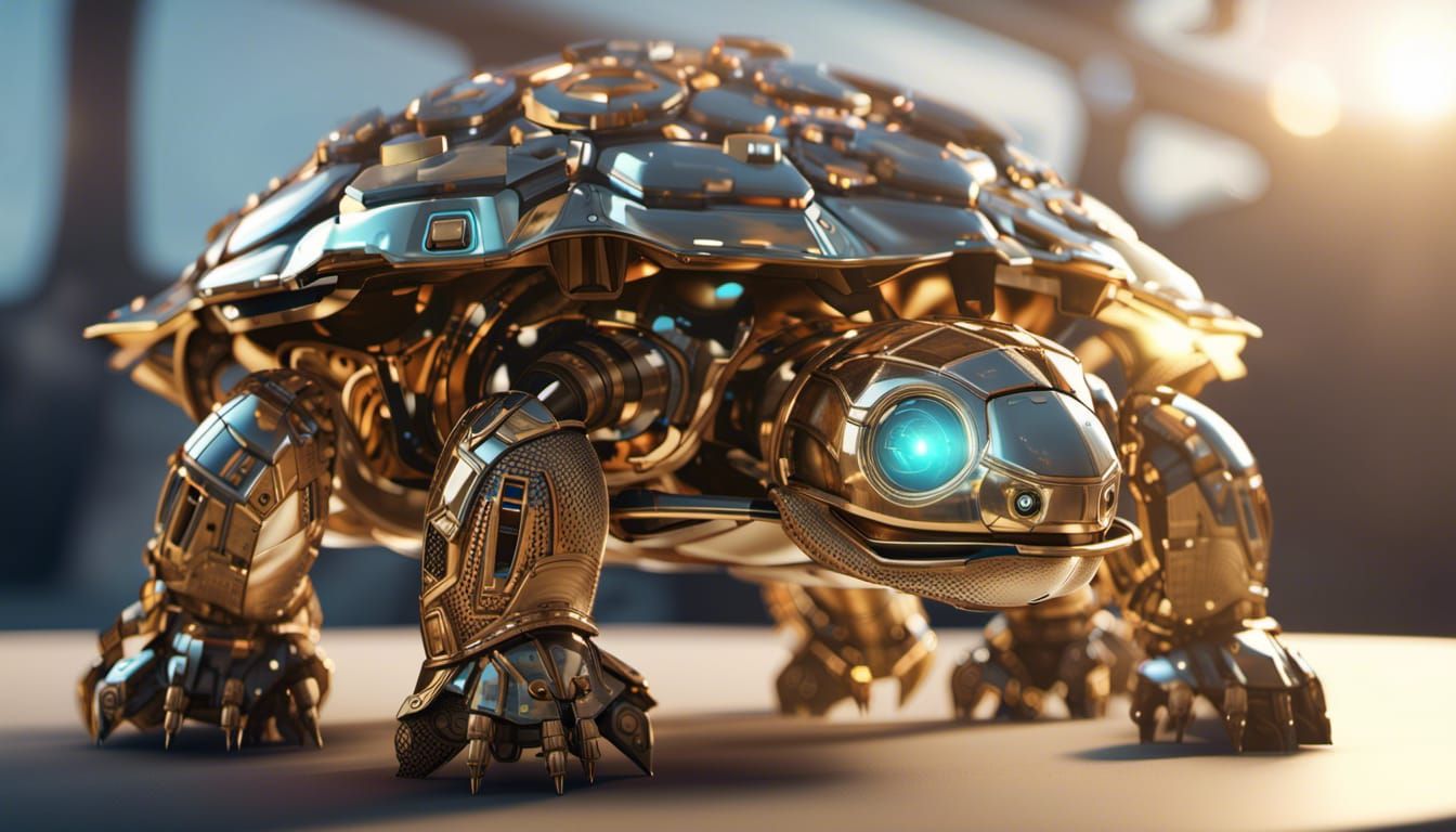 My cute robot pet turtle - AI Generated Artwork - NightCafe Creator