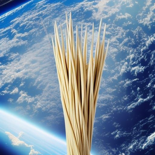 A bunch of toothpicks floating in space - AI Generated Artwork ...