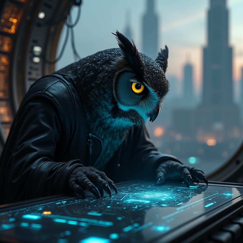 owl programming the matrix - Majestic Owl Hacks the Matrix i...