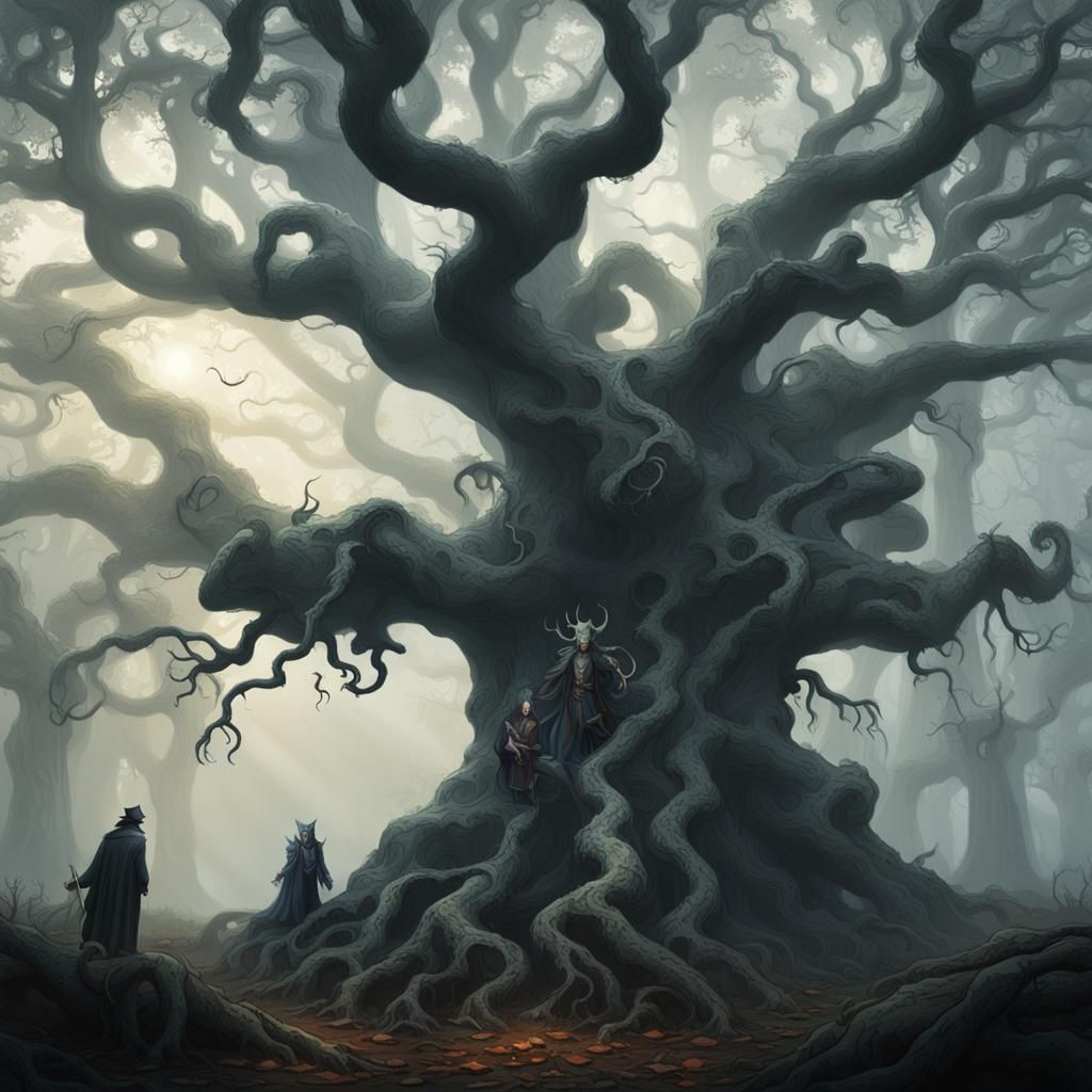 Dark tree - AI Generated Artwork - NightCafe Creator