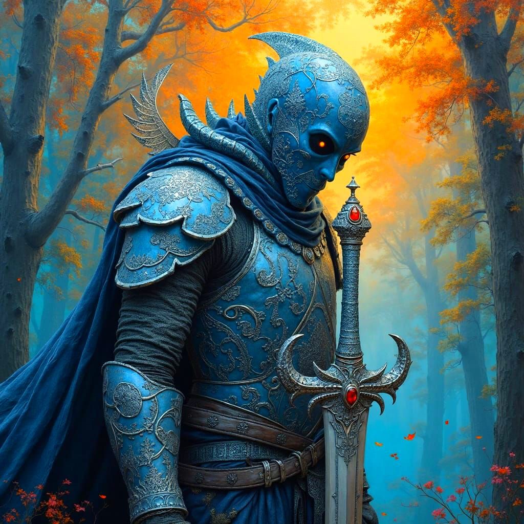 Elemental warrior with elemental sword