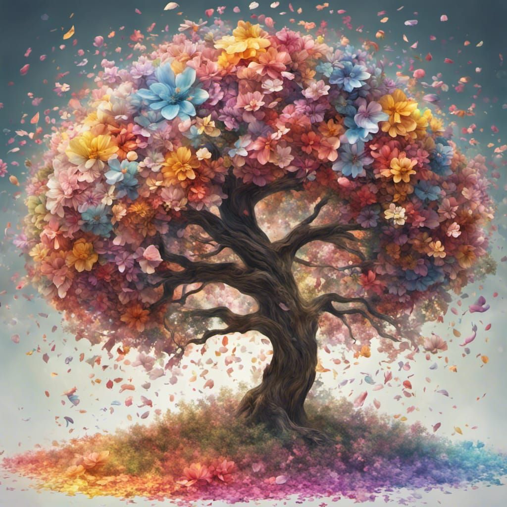 The Flower Tree - AI Generated Artwork - NightCafe Creator
