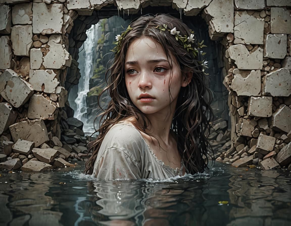 Digitally creative psychedelic collage, in the style of Sam Guay ...