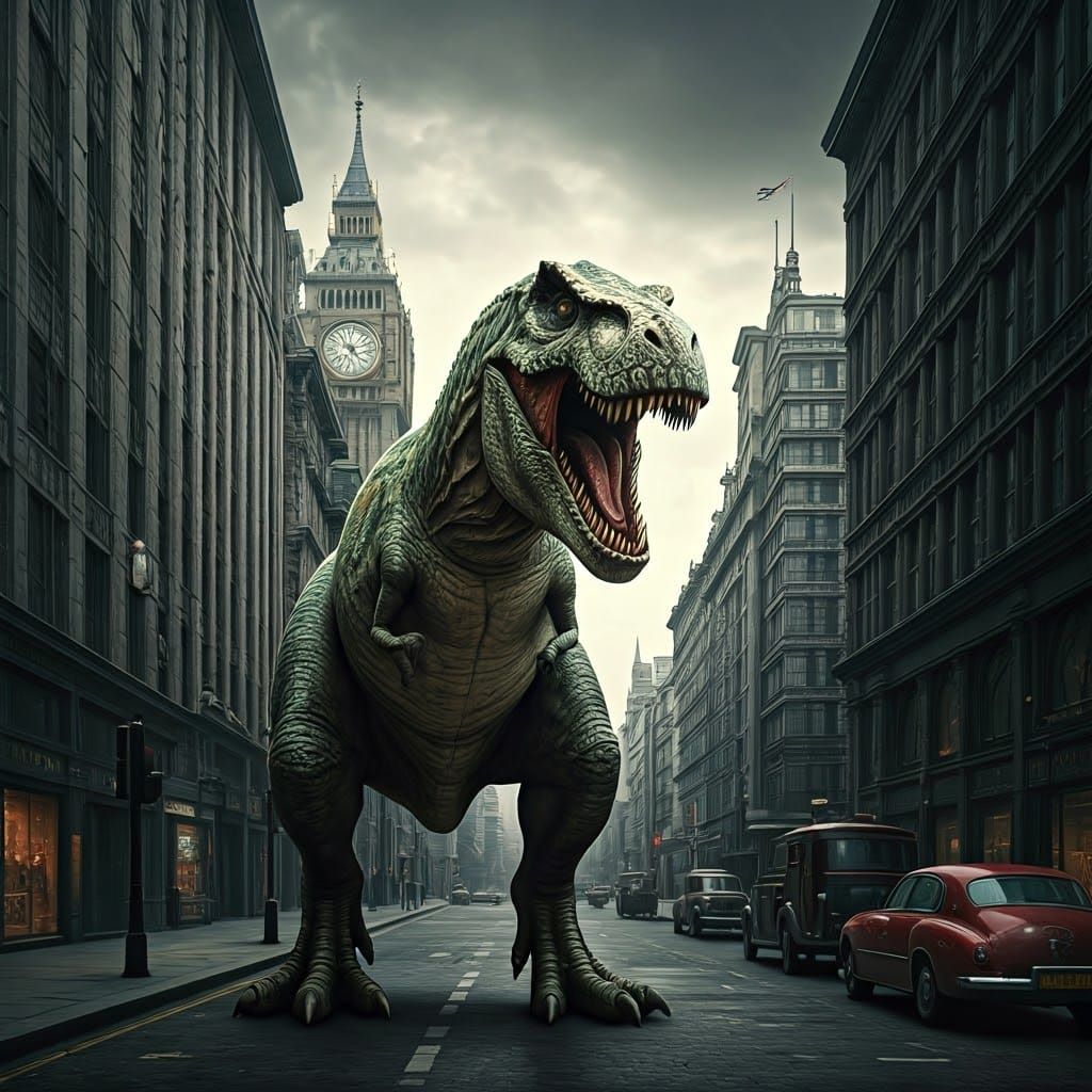 T.Rex on the streets of London - Epic T.Rex Marvels on Hist...