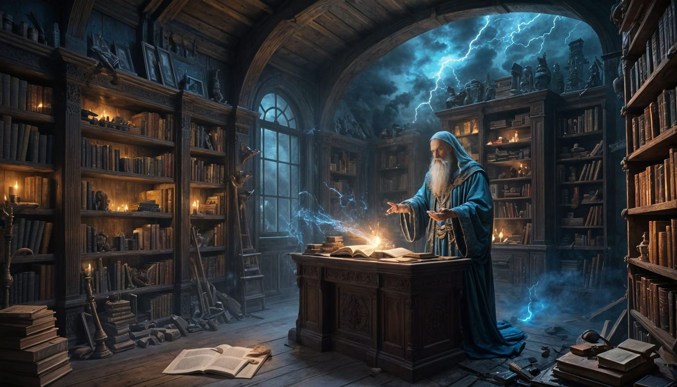 "Wizard’s study"- Daily challenge #852 - NightCafe