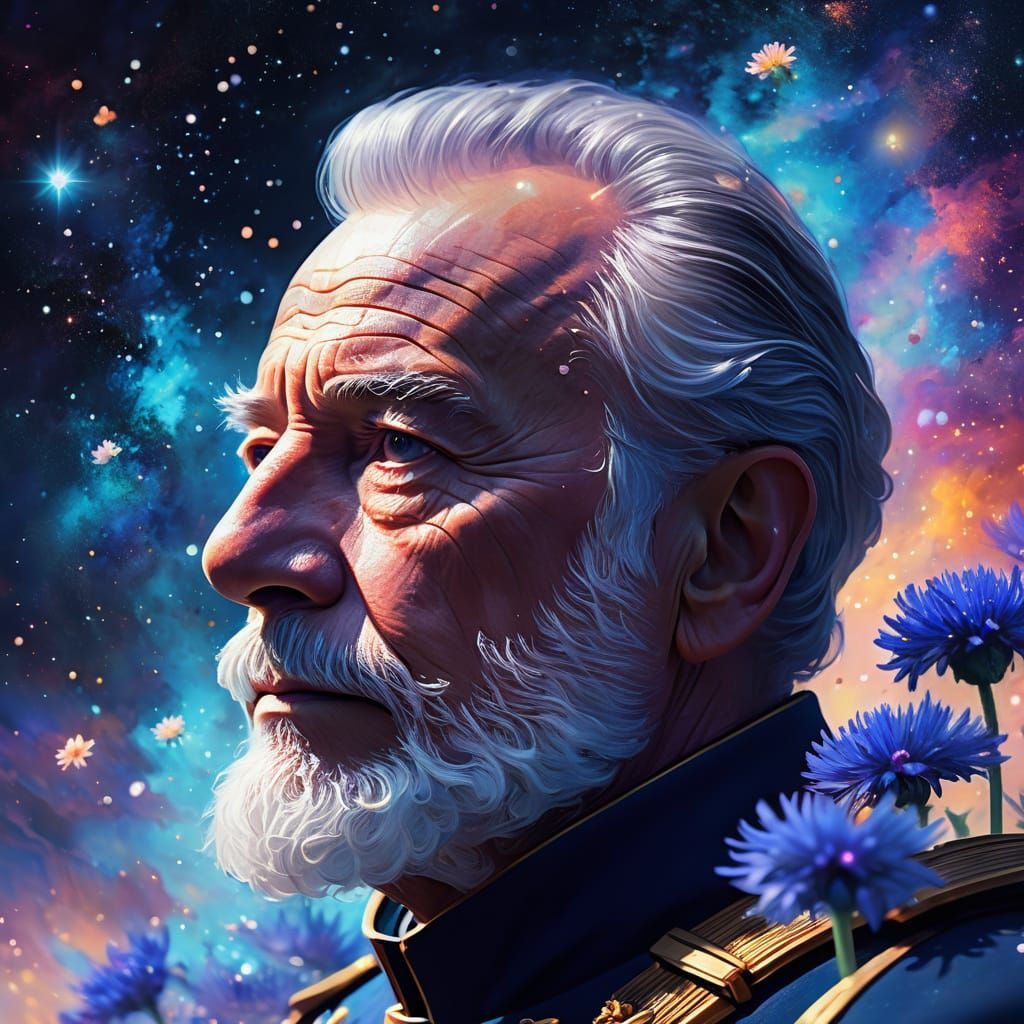 Cornflower Nebula? Celestial Admiral? - AI Art