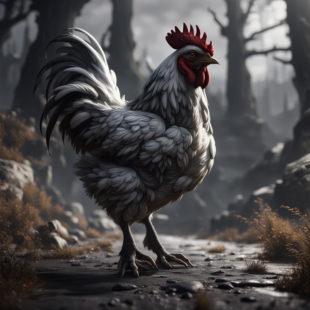 Emo chicken - AI Generated Artwork - NightCafe Creator