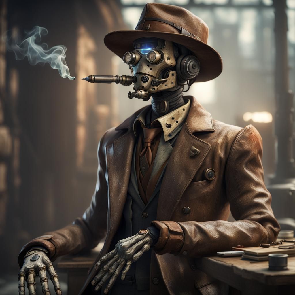 Steampunk Detective - AI Generated Artwork - NightCafe Creator