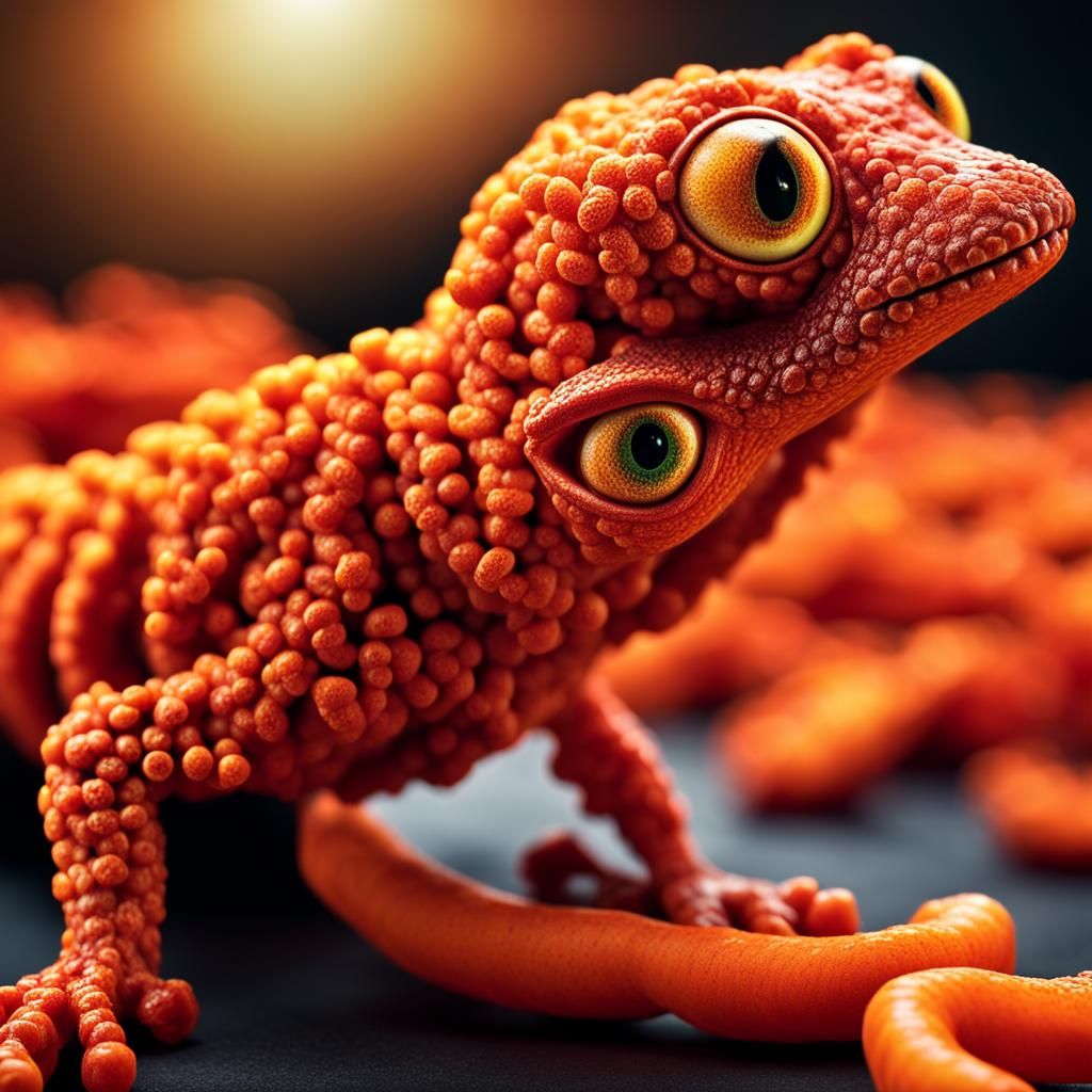 Flamin Hot Gecko - AI Generated Artwork - NightCafe Creator