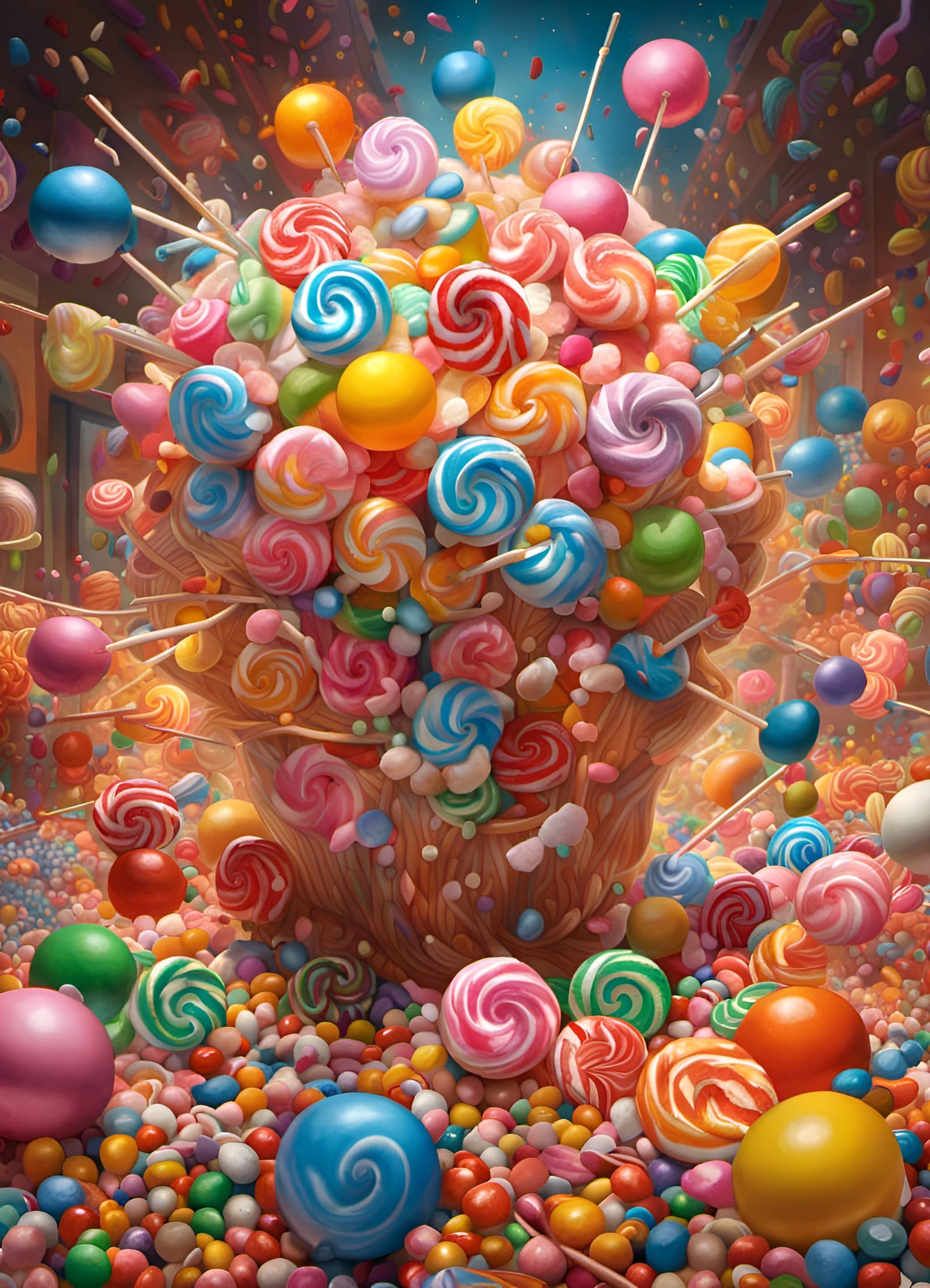 Candy Shop Implosion - AI Generated Artwork - NightCafe Creator