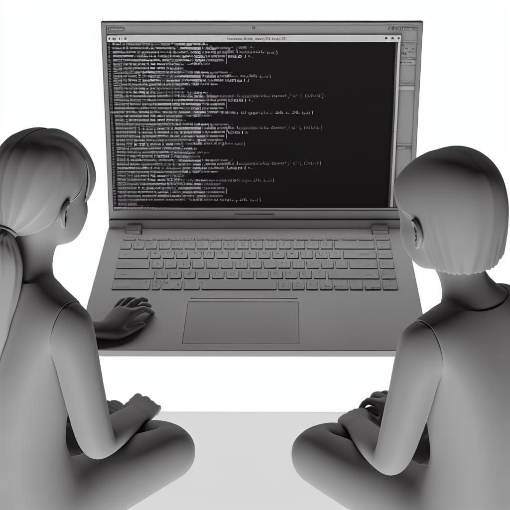 two asian girls are back of screen, macbook pro 22 gray, write display ...