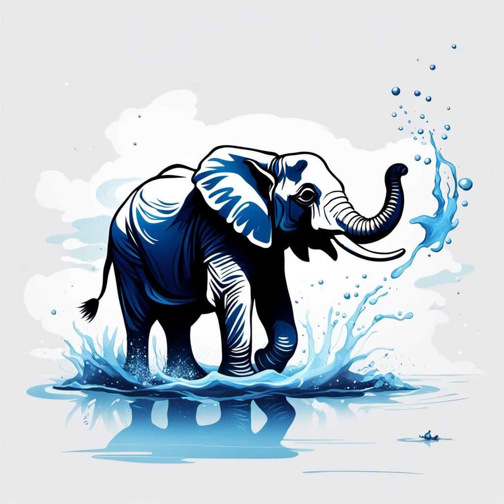 Elephant Logo - AI Generated Artwork - NightCafe Creator