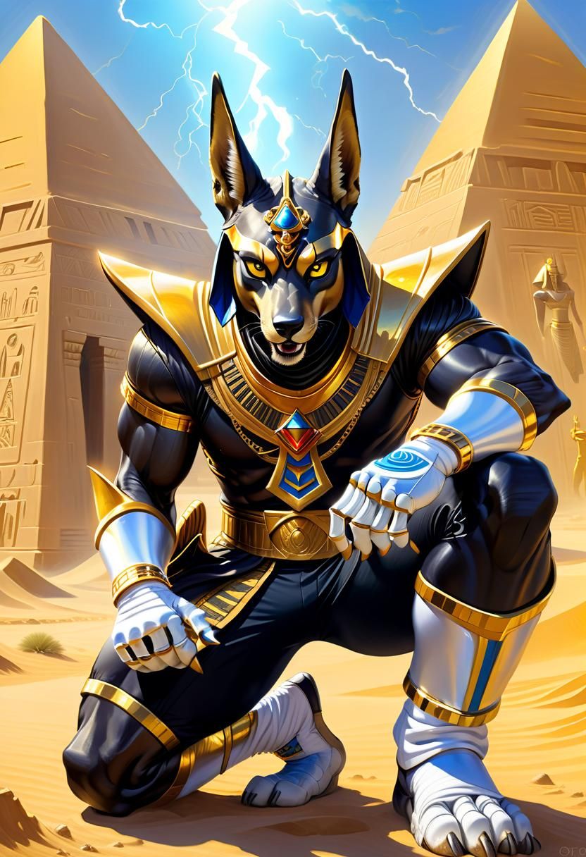 Gold Anubis Ranger - AI Generated Artwork - NightCafe Creator