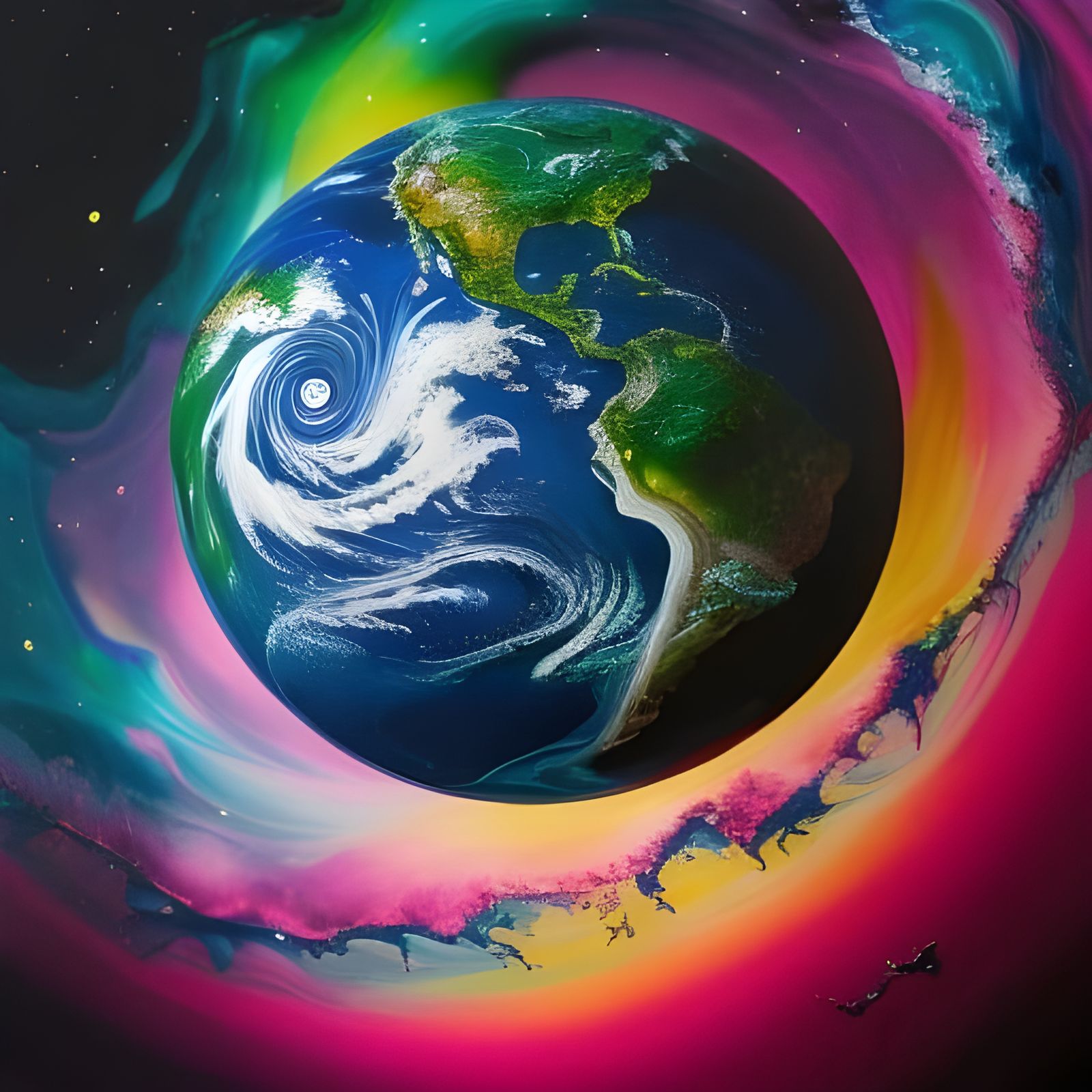 Hurricane from Space - AI Generated Artwork - NightCafe Creator