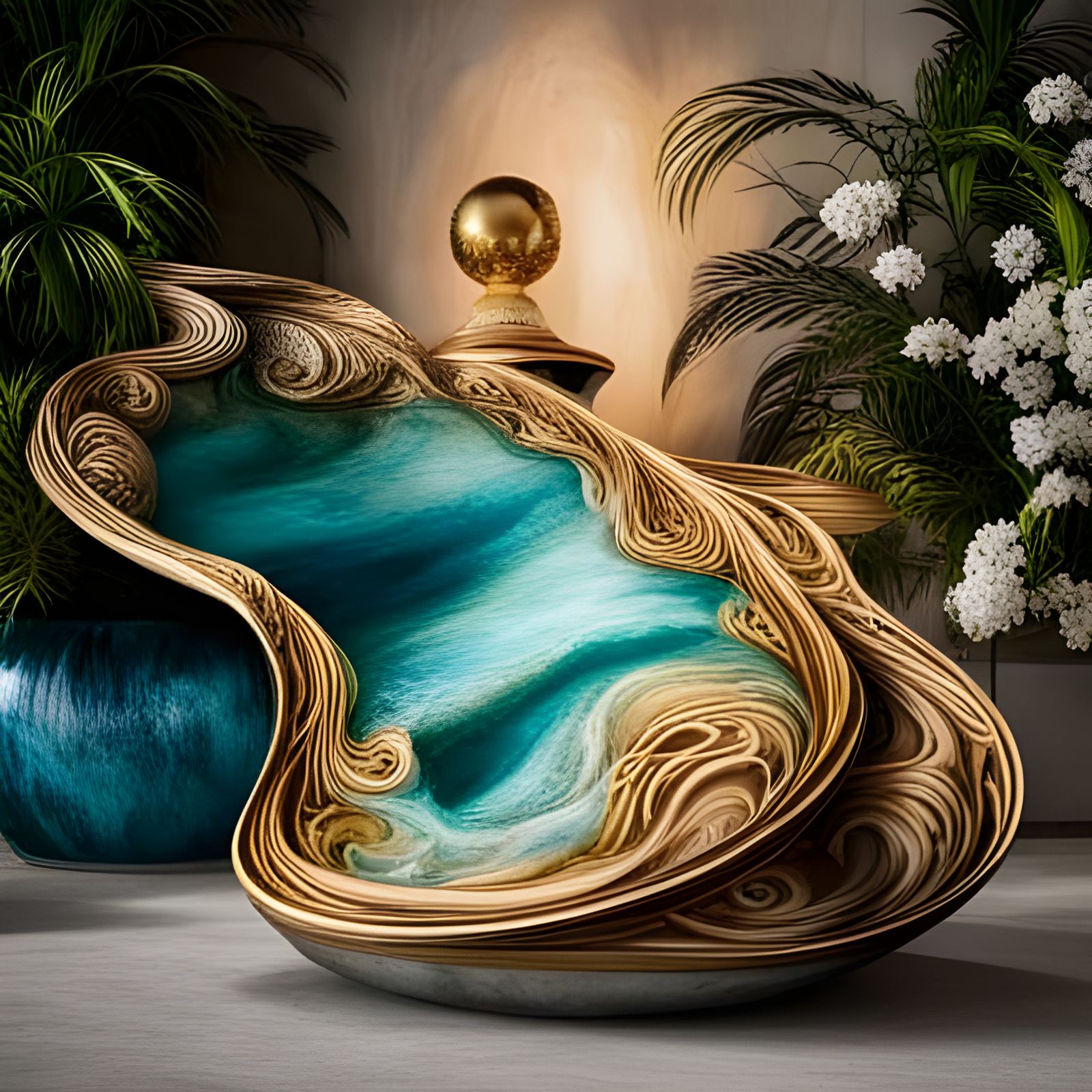 “Study of Architecture & Spaces - Swirl Floor Sculpture 1“ - AI ...