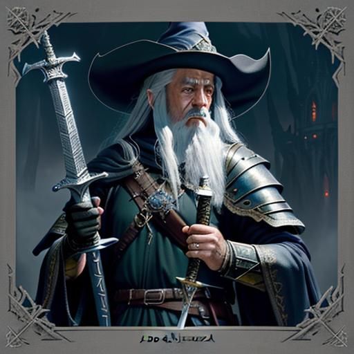 A wizard holding a sword - AI Generated Artwork - NightCafe Creator