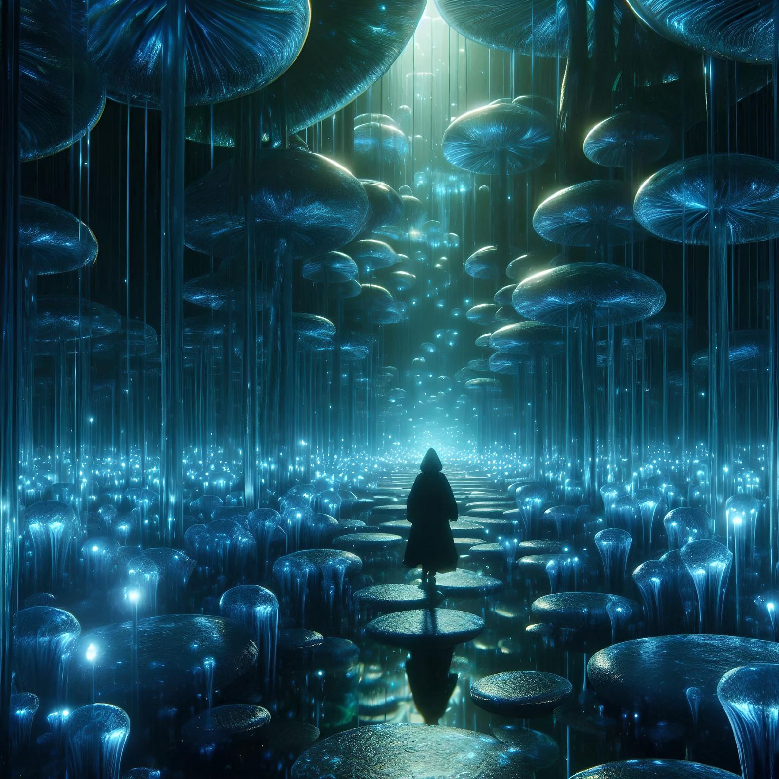 Ethereal Shroom Forest - AI Generated Artwork - NightCafe Creator