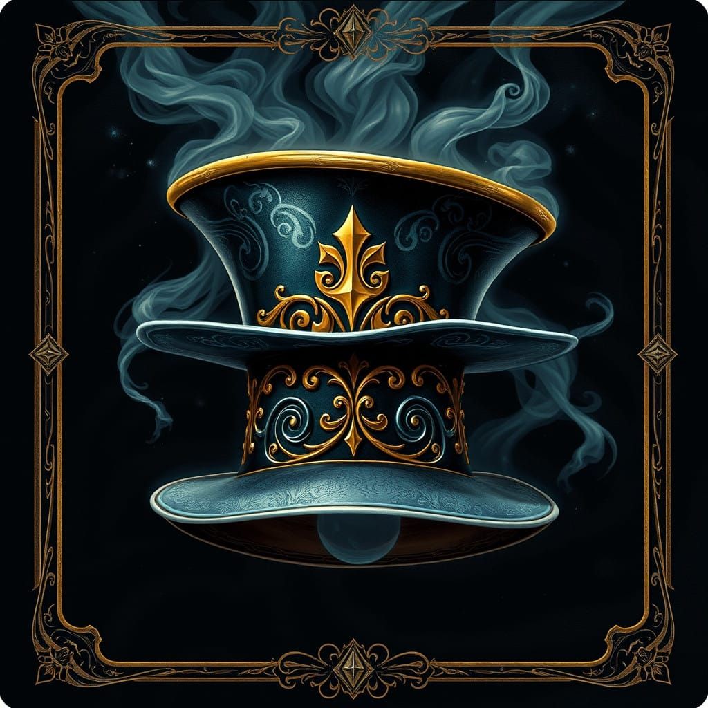 Realistic Top Hat Magic the Gathering Playing Card... - AI Art