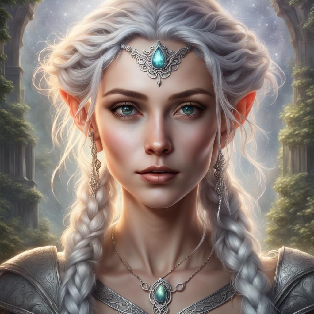 A hyper-realistic digital portrait of a ethereal female elf - AI ...