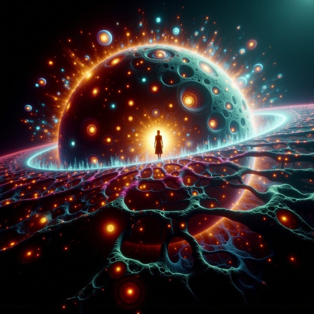 Cosmic Xenomorph Goddess Dominates Celestial Lands... - AI Art