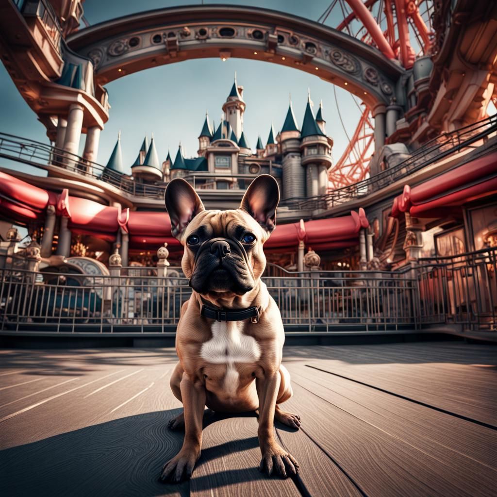 Frenchie park - AI Generated Artwork - NightCafe Creator