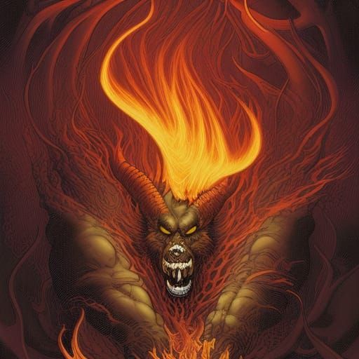 Fire beast - AI Generated Artwork - NightCafe Creator