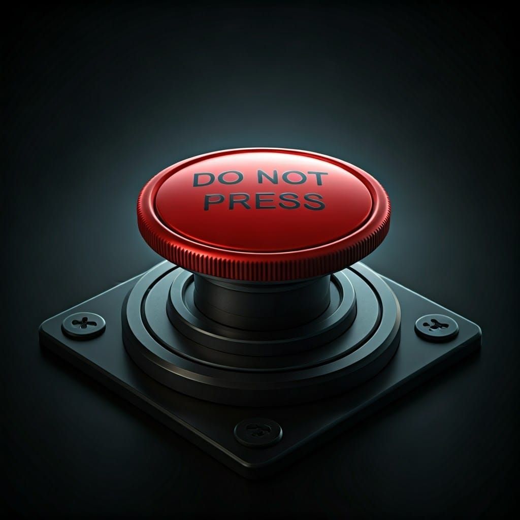 Don’t press the red button! - Ominous Red Push Button in a D...