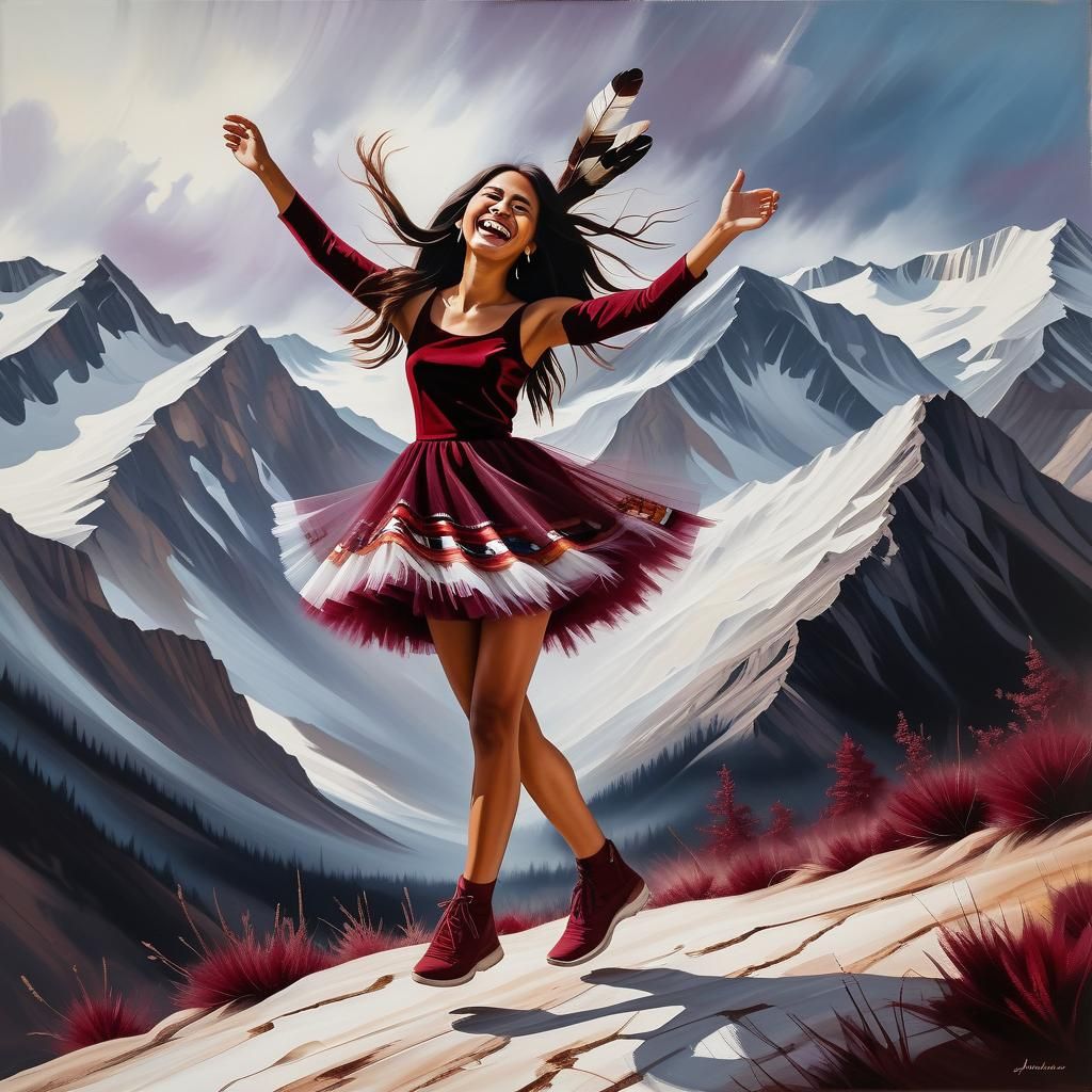 Deep Red Mini Evening Dress Cartoon. Redone. - AI Generated Artwork - NightCafe Creator