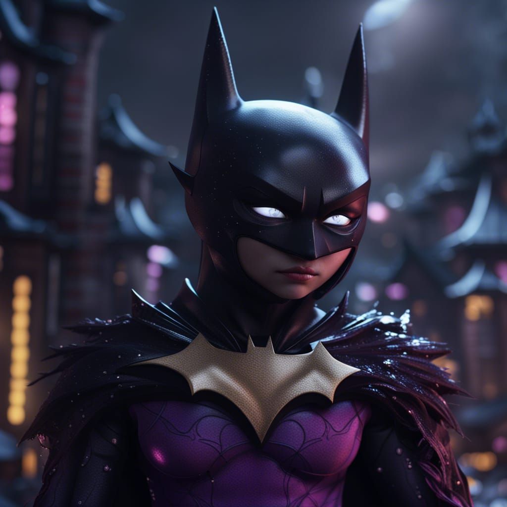 Kuromi being human with batman suit - AI Generated Artwork - NightCafe ...