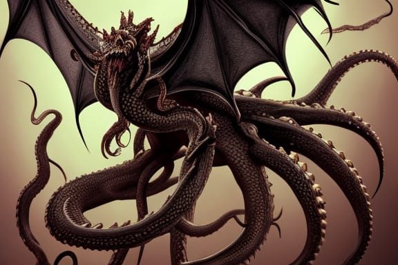 Winged octopus - AI Generated Artwork - NightCafe Creator