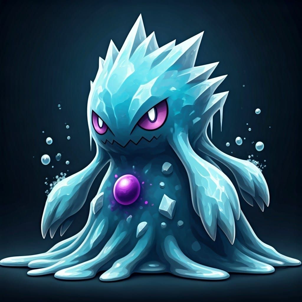 Fakemon: Frostibac - Frostibac: Toxic, Icy Blue Pokémon
