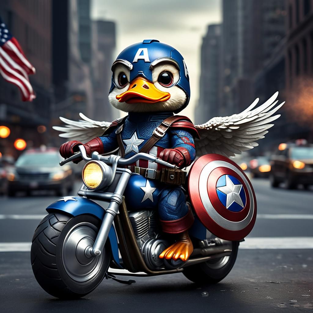 Animals with Superpowers ( Captain Duck America ) 2