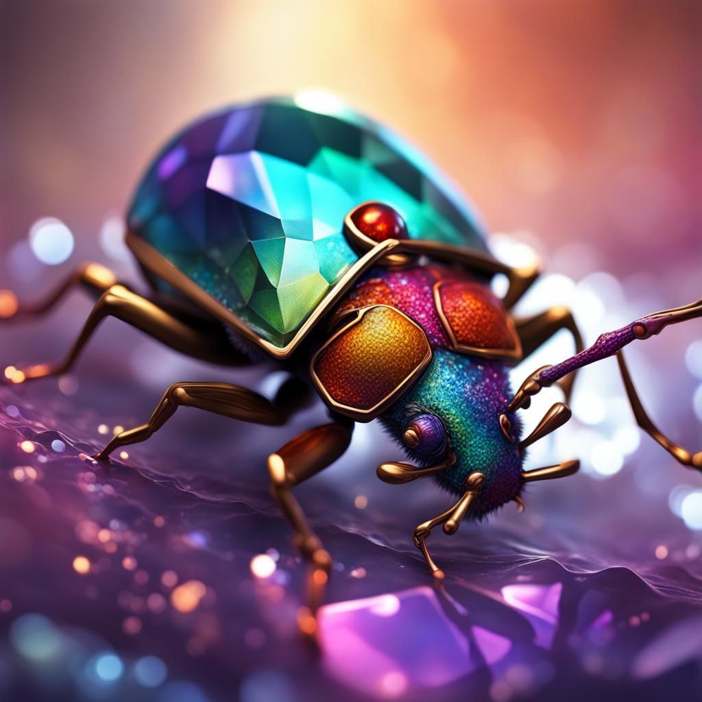 Gemstone Bug - AI Generated Artwork - NightCafe Creator