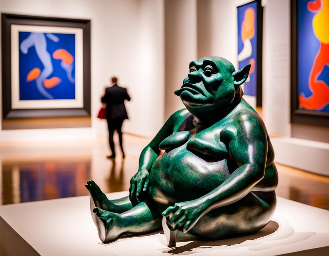 Fat Goblin in the Museum V - AI Generated Artwork - NightCafe Creator