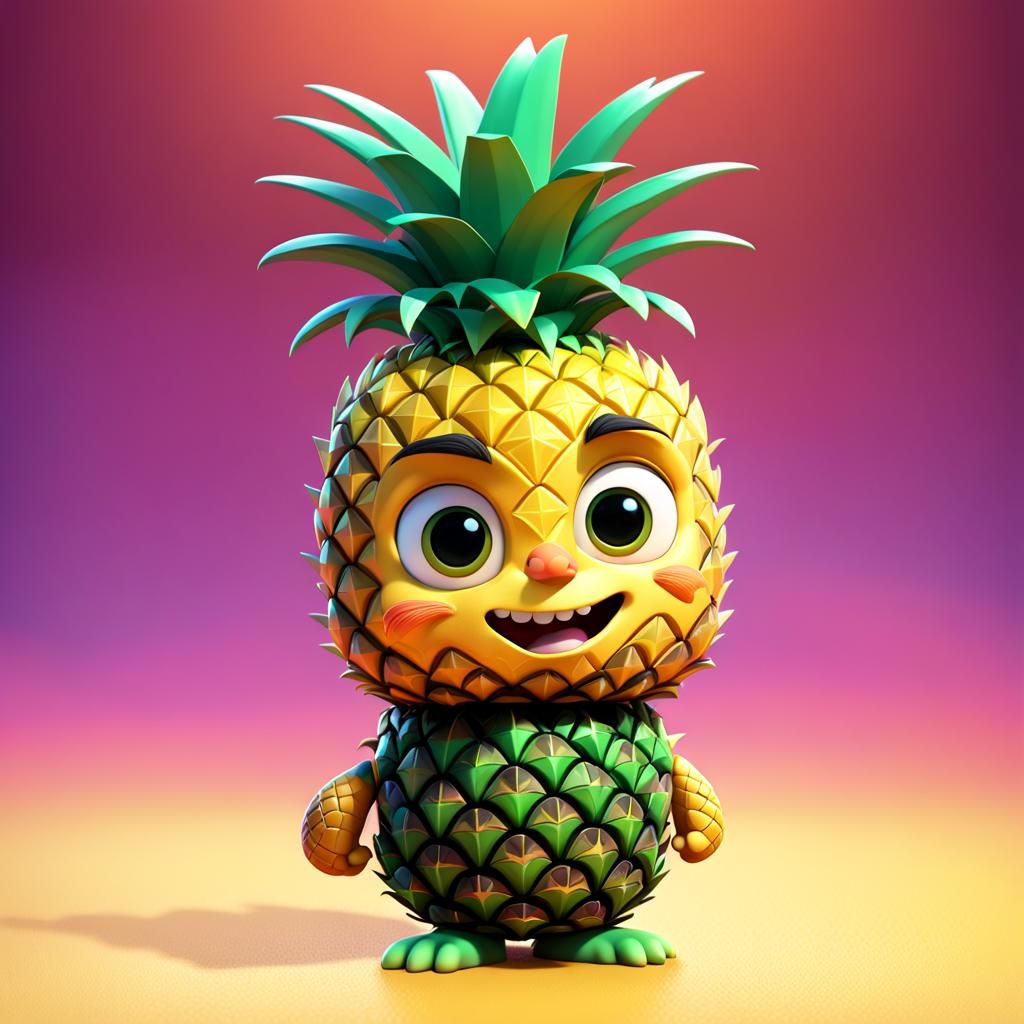Chibi Pineapple Prince - AI Generated Artwork - NightCafe Creator