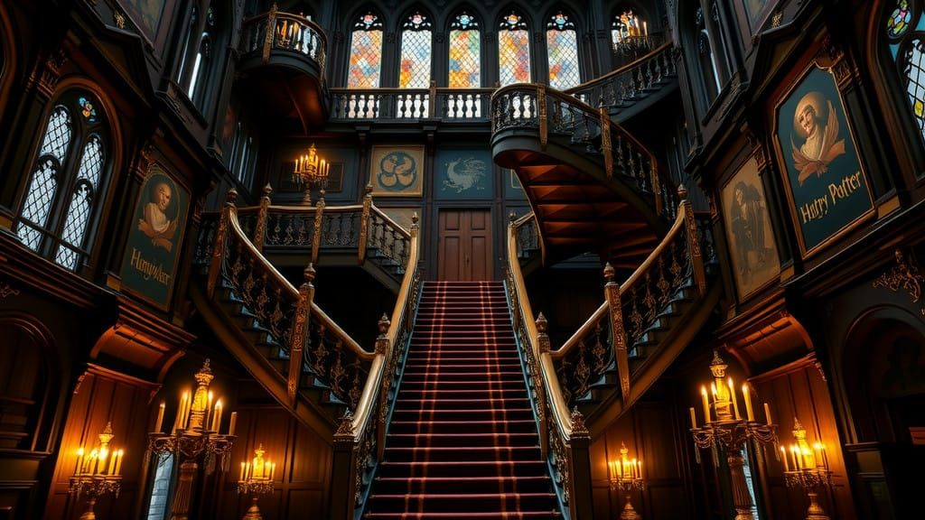 Hogwarts moving Grand Staircase - Hogwarts' Grand Staircase ...