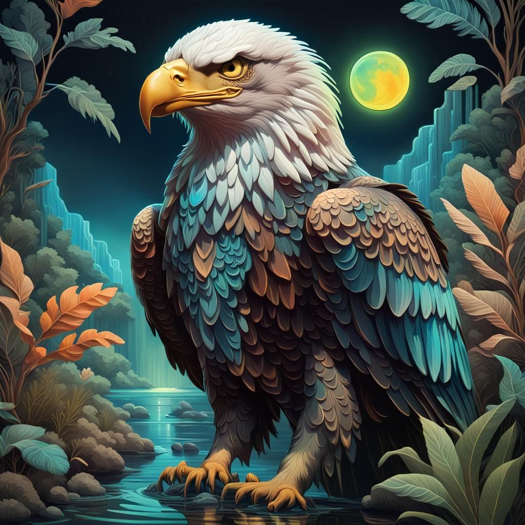 The Magical Eagle. - AI Generated Artwork - NightCafe Creator