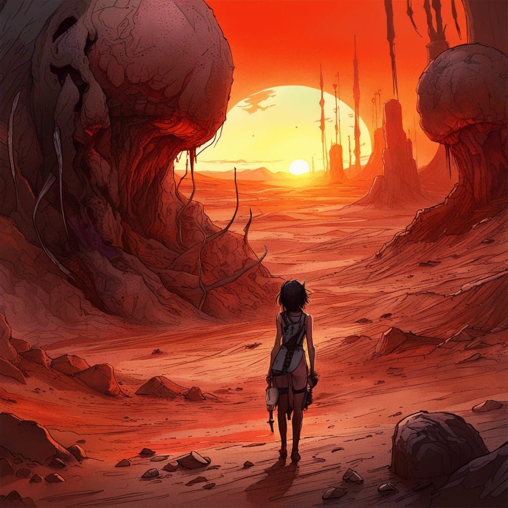 Blood desert - AI Generated Artwork - NightCafe Creator